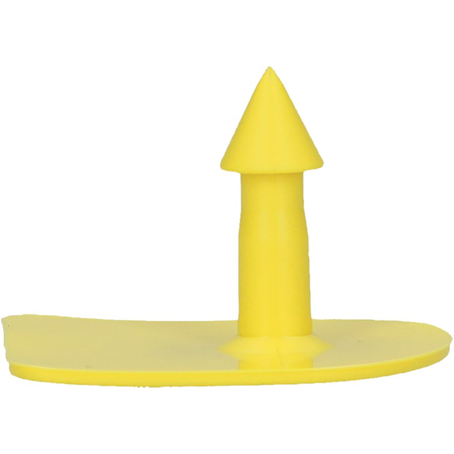 MS TAG TORBOGEN MALE, PLASTIC TIP, YELLOW, BLANK, 100 / PKG