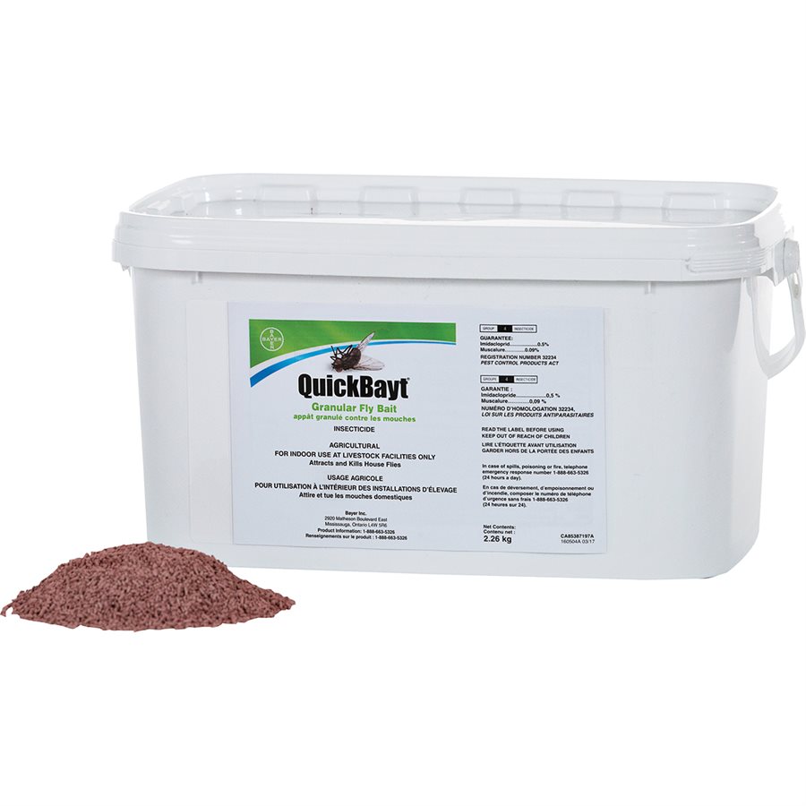 QUICKBAYT GRANULAR FLY BAIT 2.26KG (PCP REG. #32234), fly bait